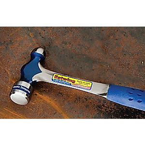 ESTWING Ball-Peen Hammer - 24 oz Metalworking Tool with Forged Steel Construction & Shock Reduction Grip - E3-24BP