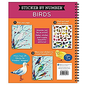 Brain Games - Sticker by Number: Birds (28 Images to Sticker)