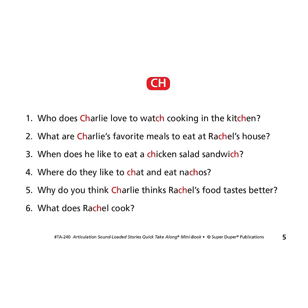 Super Duper Publications | Articulation Sound-Loaded Stories Quick Take Along® Mini-Book | Educational Resource for Children