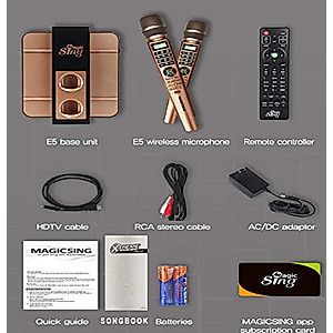 MagicSing Karaoke E5 Pang Pinoy Built-in 5073 Mix Tagalog English Songs Plus 1 Year Subscription to Access MagicSing Karaoke Library in The Cloud. Frequently Updated Includes New POP Hits