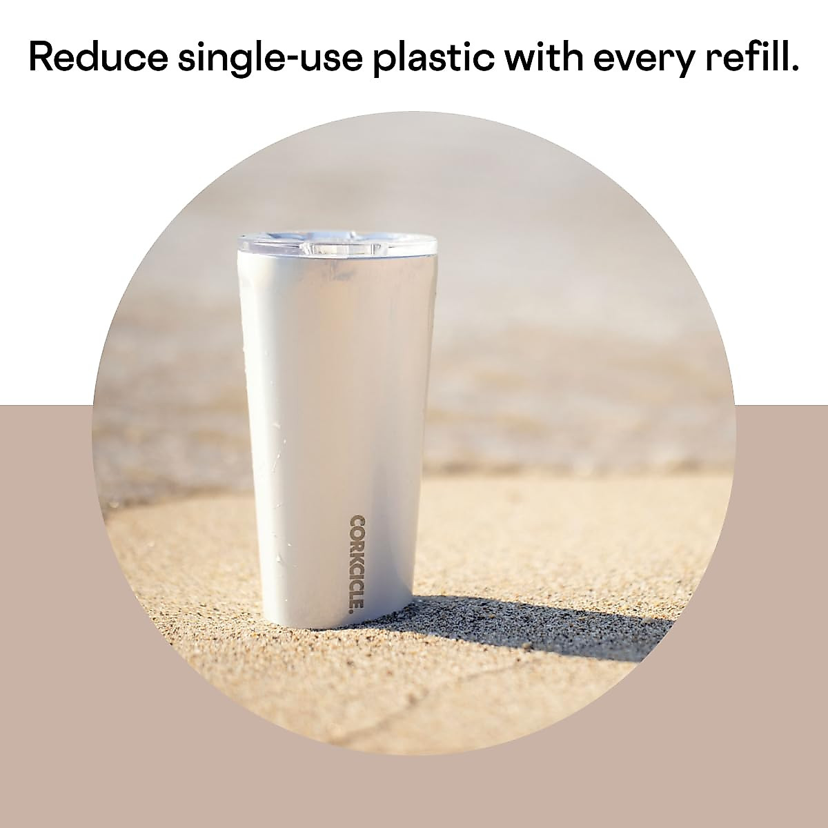 Corkcicle Classic Triple Insulated Coffee Mug with Lid, Desert, 24 oz – Stainless Steel Travel Tumbler Keeps Beverages Cold 9+hrs, Hot 3hrs – Cupholder Friendly Travel Coffee Tumbler