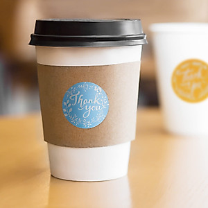 Sainyarh 500pcs Thank You Stickers, 1.5 inch Round 10 Colors Thank You Labels for Your Order Small Business Gifts Bags Packing/Birthday Party Favors/Wedding Card Envelope Mailer Seal Sticker