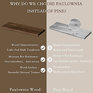 Floating Shelves with Storage Basket, Over Toilet Paper Holder Storage Shelves, Wall Mounted Rustic Wood Shelves for Bathroom, Bedroom, Living Room, Kitchen(Black, Set of 3)