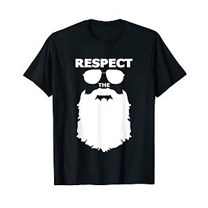 Respect The Beard Novelty Graphic T Shirt Great Gift For Men