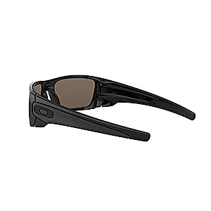 Oakley Men's OO9096 Fuel Cell Rectangular Sunglasses, Polished Black/Warm Grey, 60 mm
