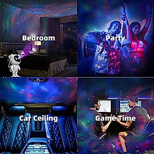 Star Projector Galaxy Light Projector, Astronaut Starry Projector with Remote Control, Timer and 360°Adjustable Nebula Sky Night Light for Kids Adults Bedroom Home Decor, Gift for Children's Day