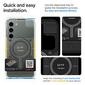 Spigen Magnetic Ring Plate (MagFit) Adapter for Magsafe Stickers with EZ-Fit Kit [Add MagSafe Compatibility to Non-MagSafe Case] 1 Pack - Black