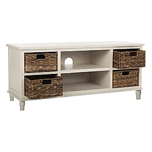Safavieh Home Collection Rooney Entertainment TV Unit, Vintage White