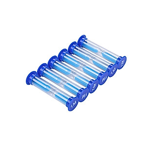 I-MART 6 Pcs Plastic 1 Minute Sand Timer Sandglass Hourglass Sand Clock, Blue