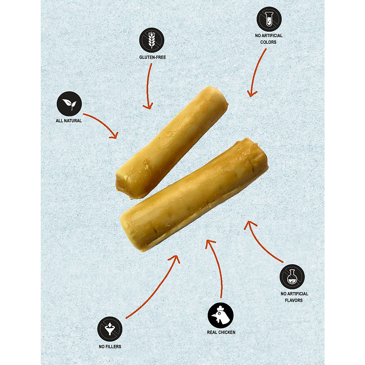 Totally Animal Medium Hide-Free Chicken Recipe Dog Chews | | Best Non-Rawhide Natural Treats on Earth for Dogs | Easy to Digest No-Rawhide Rolls | 4-5" Rolls (Pack of 4)