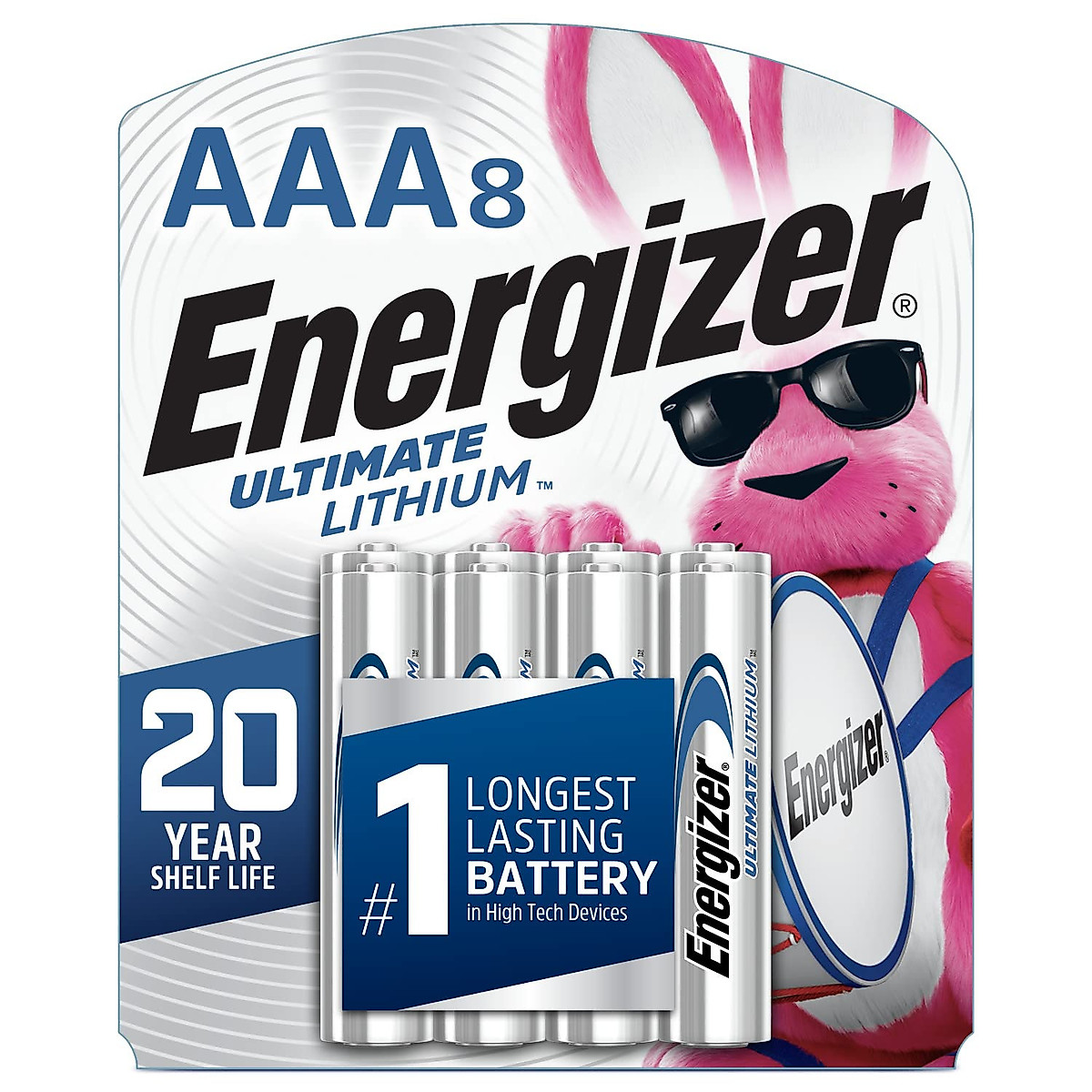 Energizer Ultimate Lithium AAA Batteries (8 Pack), Lithium Triple A Batteries