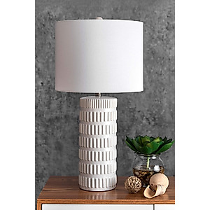 nuLOOM NPT43AA Franklin 25" Ceramic Table Lamp, (Height), White