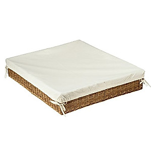 KOUBOO Wicker Under Bed Basket with Liner and Cover