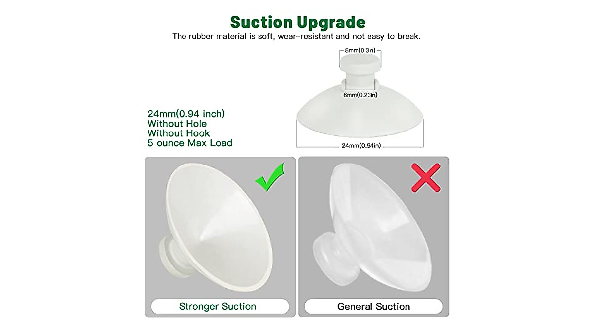YiaMia 12 Heavy-Duty Suction Cups for Home and Pool