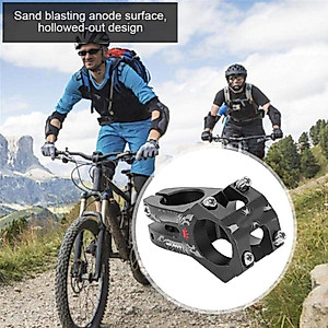 Yosoo Health Gear Bike Stem, Wake Bike Stem, 31.8 Stem Road Bike, Mountain Bike Stem, Bar Stem, Handlebar Stem Riser for, Mountain Bike, Road Bike, BMX (Black)