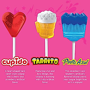 Vero Mix Banda Dulce Assorted Sweet Lollipops, Artificially Flavored, 1 Pound 4.31 Ounces, 40 Count Bag