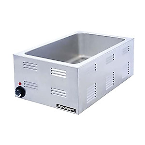 KTKAP Commercial Kitchen Portable Steam Table Food Warmer Soup Station Set for Catering and Restaurants Stainless Steel, Silver Tone, (FW-1200W)