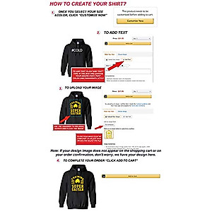 City Shirts Add Your Own Text and Design Custom Personalized Sweatshirt Hoodie (Large, Black)