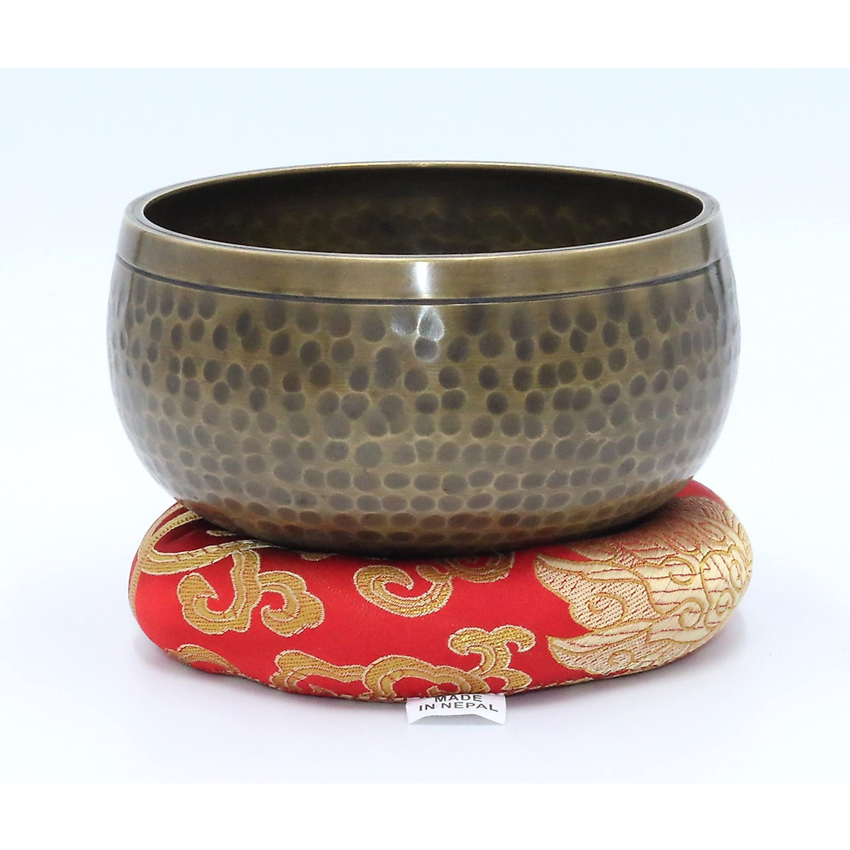 Tibetan Hand Hammered LINGAM Singing Bowl Set- For Meditation, Yoga, Sound Therapy, Spiritual Healing, Prayer, Mind and Body Relaxation