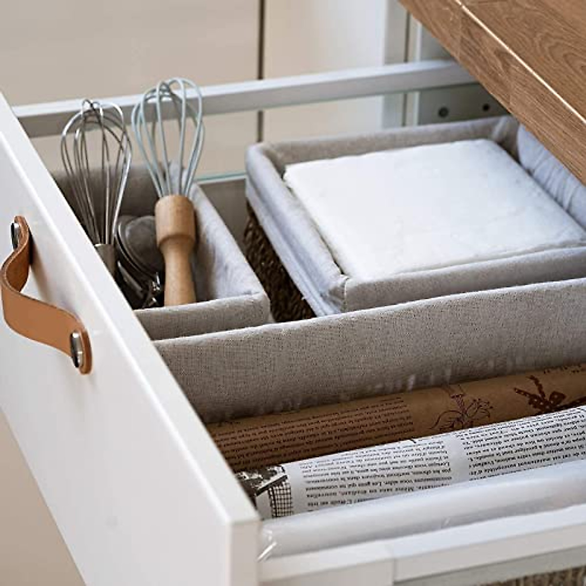 FairyHaus Wicker Baskets, Water Hyacinth Baskets 3pack & Seagrass Storage Baskets 3pack