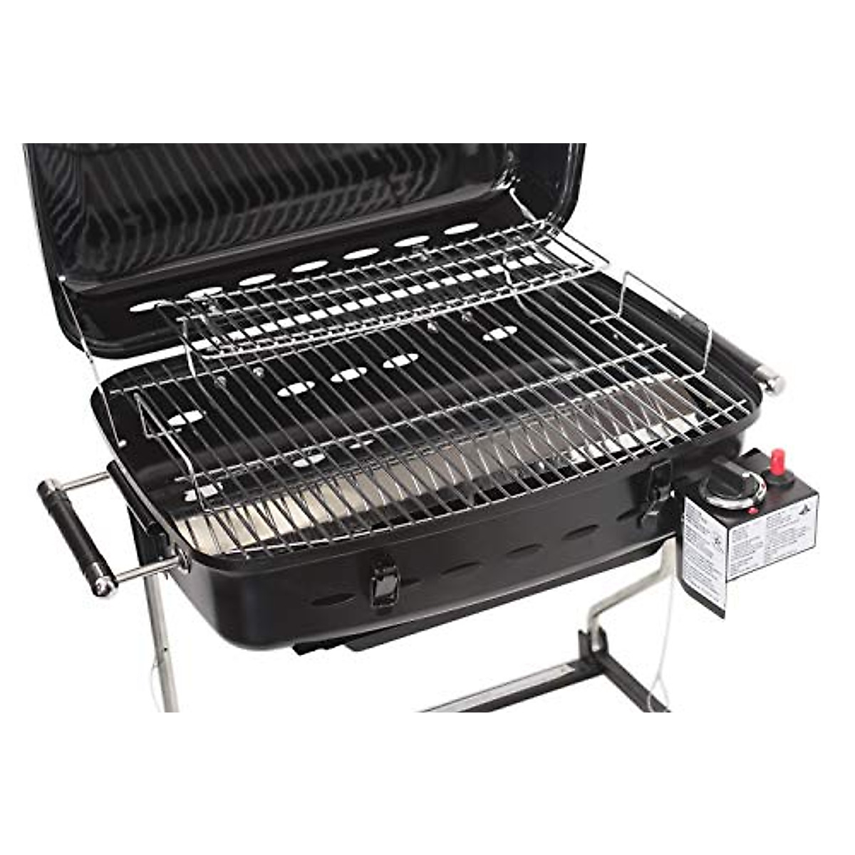 Flame King - YSNHT500 RV Or Trailer Mounted BBQ - Motorhome Gas Grill - 214 Sq Inch Cooking Surface - Adjustable Flame Controller, Black