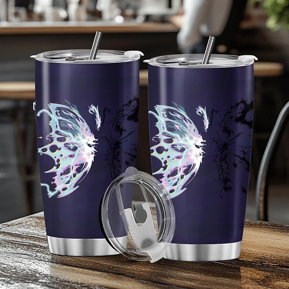 Tumbler Butterfly Tea Iced Jayvik Steel Hot Travel 20 Oz Coffee Stainless Insulated