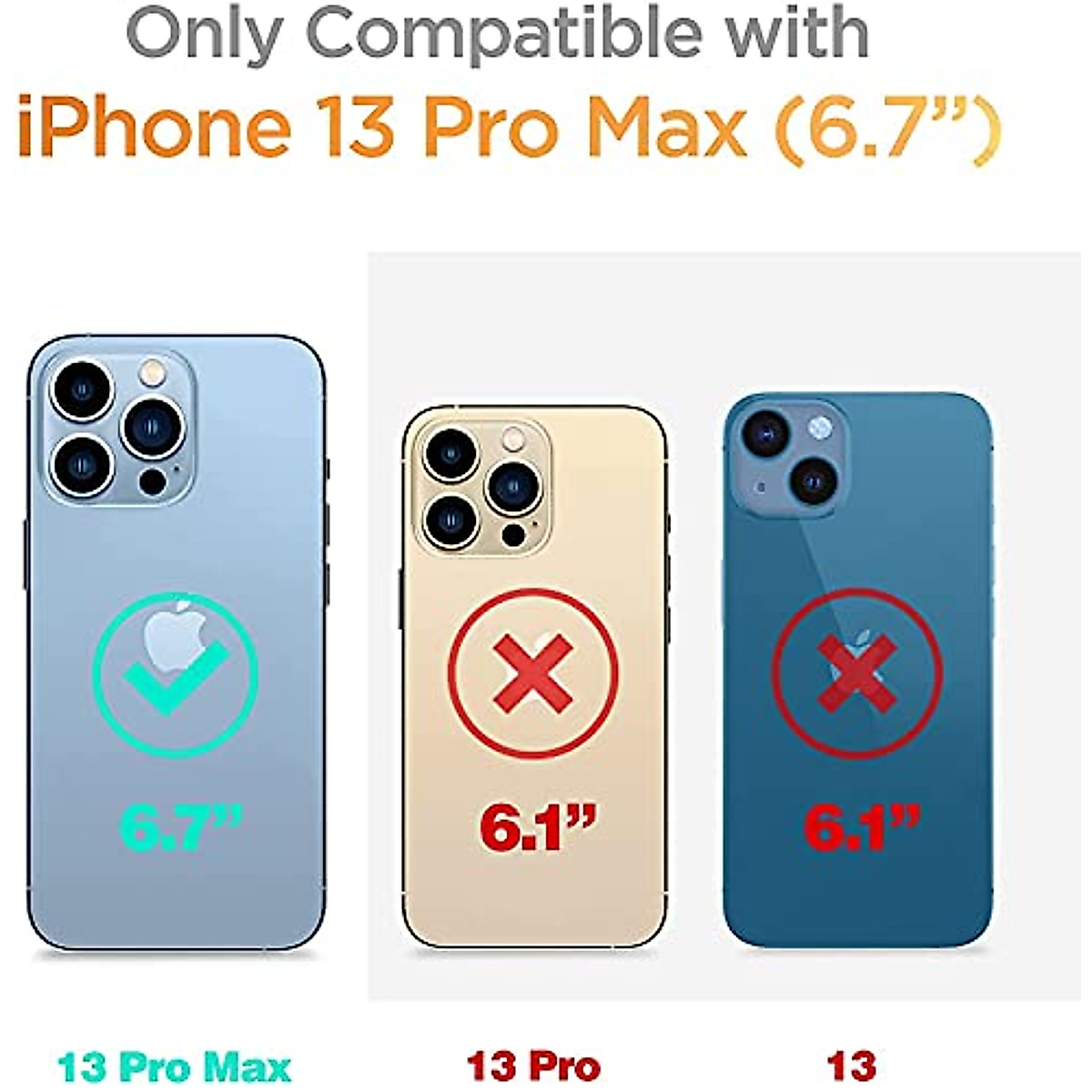 JOYAKI Wallet Case Compatible with iPhone 13 Pro Max,Slim Protective case with Card Holder,PU Leather Kickstand Card Slots Case with a Free Screen Protective Glass for iPhone 13 Promax(6.7")-White