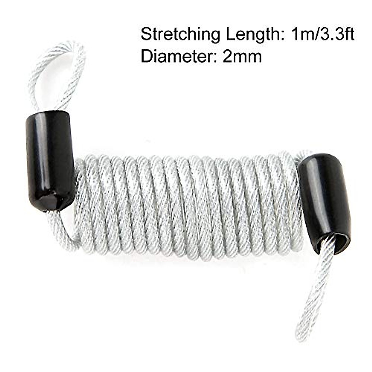 Pinsofy Wire Lock Steel Wire Lock, Bicycle Lock, Anti Theft Secure Durable for Luggage Bicycle Helmet