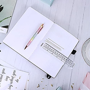 10 Pack Clear Ruler Bookmark Plastic Binder Divider A6 Straight Ruler Page Markers Today Planner Page Finders for A6 6 Ring Notebook Binder Refillable Journal