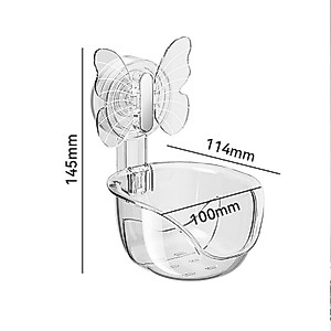 ZIOYCKL Suction Cup Storage Rack, Waterproof Suction Shower Organizer for Dresser, Shower Suction Cup Set Waterproof Suction Storage Basket for Bathroom,Butterfly Organizer Storage Basket (Clear)