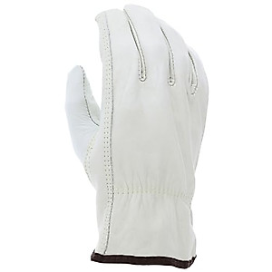 MCR Safety 32113XL Industry Grade Unlined Grain Cow Leather Driver Men's Gloves with Keystone Thumb, Cream, X-Large, 1-Pair