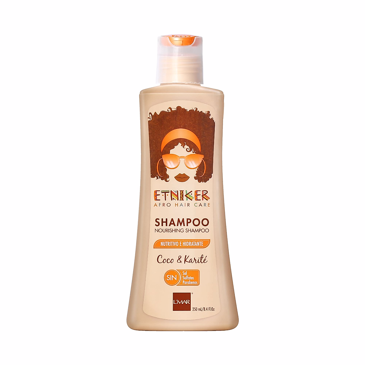 ETNIKER Nourishing Shampoo | Cleanse, Hydrate & Nourish | Coconut & Shea Butter | Free from Sulfates, Salt, Silicones, Mineral Oil, and Parabens | by L’MAR (1 Bottle, 8.4, Fl Oz)