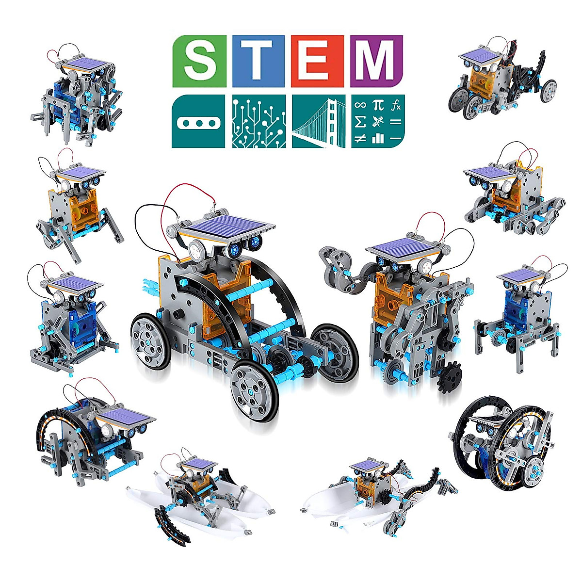 Tomons STEM Projects | 12-in-1 Solar Robot Toys, Education Science Experiment Kits for Kids Ages 8-12, 190 Pieces Building Set for Boys Girls