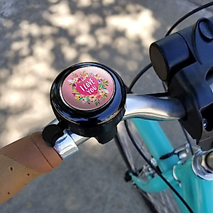 I Love You Flower Heart Wreath Bicycle Handlebar Bike Bell