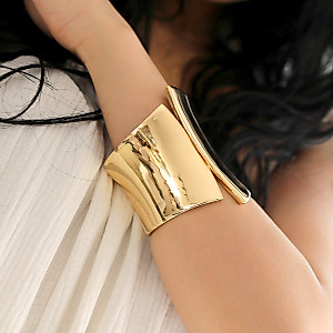 HANTON Bangle Bracelet for Women Statement Cuff Bangle Chunky Bracelet for Women Fashion Gold Plated Large Size Bangle Fahsion Jewelry