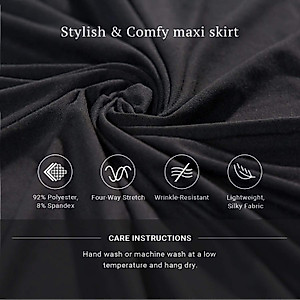 noflik Womens Maxi Skirts (Flower, S)