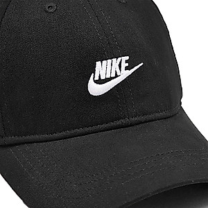 Nike Boy`s Heritage86 Futura Adjustable Hat (Black(8A2902-023)/White, 2-4T)