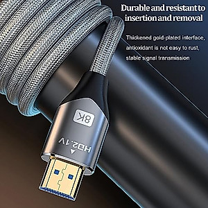 JOSTART 8k 2.1 HDMI Cable Ultra High Speed HDMI Braided Cable,48Gbps 3.3FT/1M HDMI Cord,4K@120Hz 8K@60Hz Support Dynamic HDR eARC Dolby Atmos, Compatible for PS5 Xbox Series PC Switch Roku TV HDTV