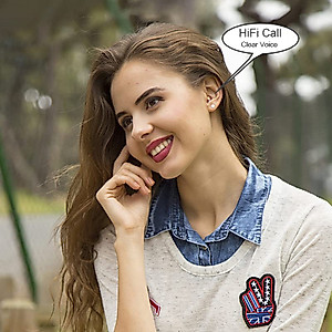 Loluka Mini Single Earbud Wireless Earbud Small Bluetooth Earphone LED Display Electricity Headset for Sleep on Side, Running, Workout, Travel, Handsfree for iOS Android