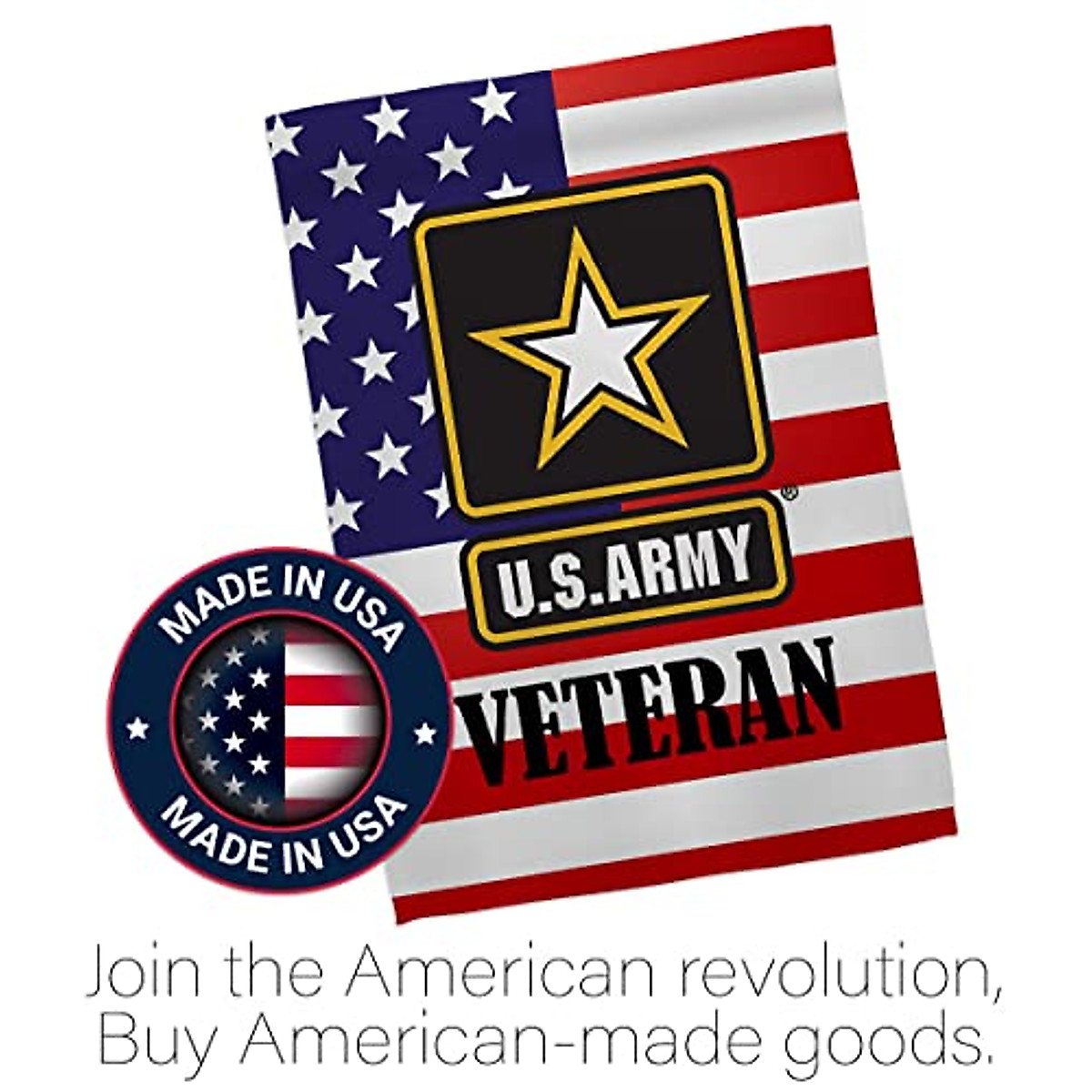 US Army American US Flag Home Decor Armed Forces Rangers Official Licensed United State Military Banner Wall Hanging Veteran Gifts Retire Yard Tapestry Decorative Cemetery Garden Rememberance Made in USA