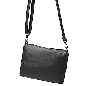 Lola Mae Soft Reversible Hobo Bag for Women, Large Shoulder Bag 2 Pcs Set with Crossbody (Black/Red)