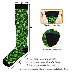 xigua St. Patrick's Day Compression Socks 20-30mmHg Knee High Stockings for Sport Nursing - 1 Pair