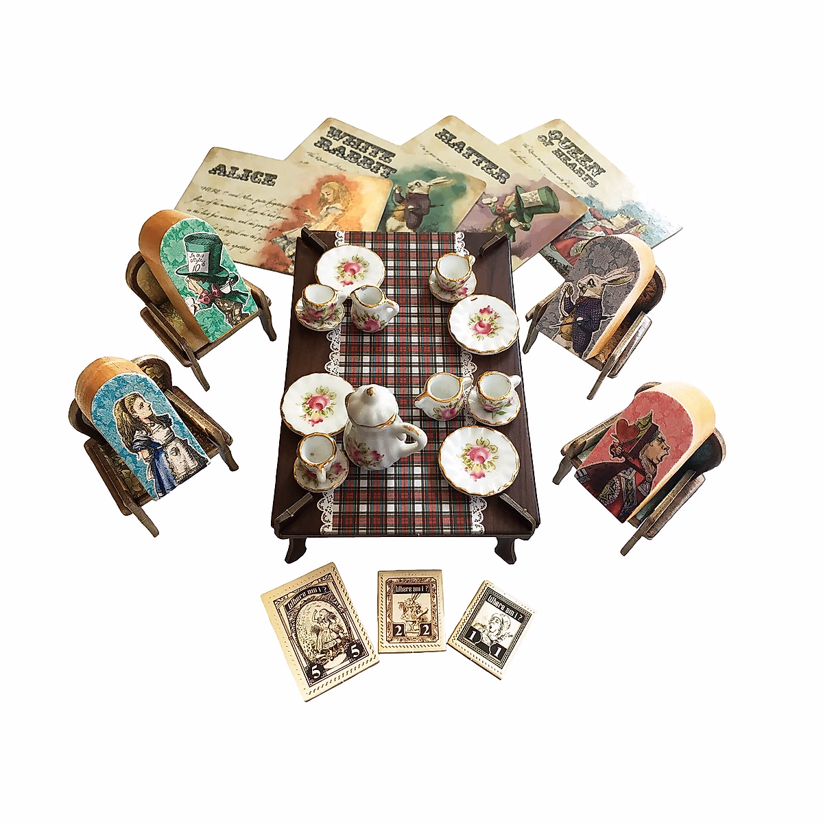 Where am i ? Alice in a mad Tea Party Standard Edition Board Game | Social Deduction | Area Majority | Ages 8+ | 2-4 Players | Average Playtime 20 Minutes | Made by GOTTA2 GAMES