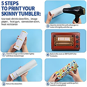 Sublimation Tumblers, 8Pack 20 oz Straight Skinny Sublimation Tumbler Blank Double Wall Insulated Tumbler w/ Lids, Straws, DIY Stickers, Heat Tape, Shrink Wrap, Individually Boxed for Heat Transfer