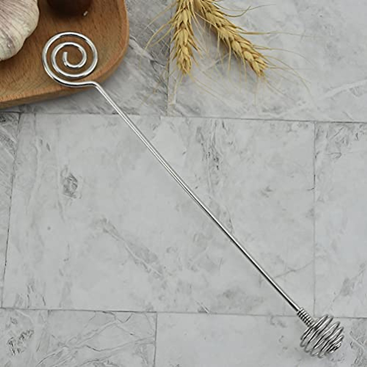 Luxshiny Coffee Stirrers 4pcs Honey Dipper Stainless Steel Honeycomb Stick Honey Spoons Stirrer Stick Syrup Dipper Cocktail Stirrers for Honey Jar Dispense Drizzle Coffee Syrup