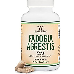 Fadogia Agrestis 600mg Per Serving (180 Capsules) Powerful Extract to Support Athletic Performance (Third Party Tested, Non-GMO, Vegan, Gluten Free) by Double Wood