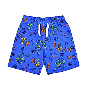 Disney Toy Story Woody, Buzz Lightyear and Forky Boys’ 2 Pack Shorts for Toddlers and Little Kids – Blue/Navy