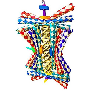 Bonka Bird Toys 1242 Helix Budgie Parrotlet Cockatoo Parrot Cages Cockatiel African Grey Macaw