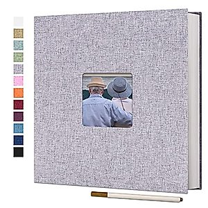 Vienrose Large Photo Album Self Adhesive for 4x6 8x10 Pictures Magnetic Scrapbook Album DIY 40 Blank Pages with A Metallic Pen