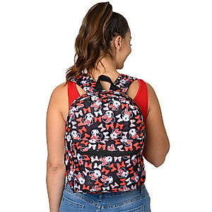 Disney Minnie Mouse 16" Backpack Front Pocket All Over Print School Bag